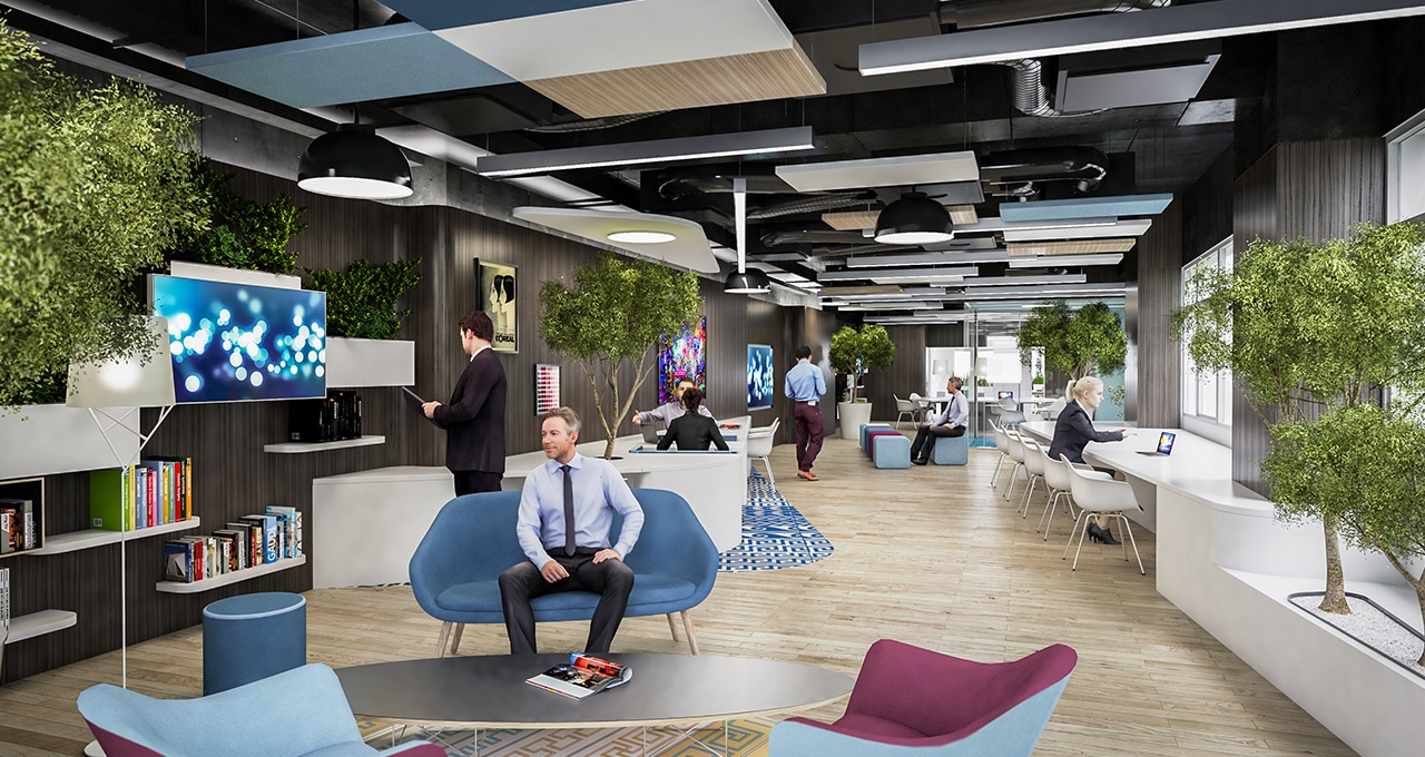 Office space planning attentive to employees and serving the way they work