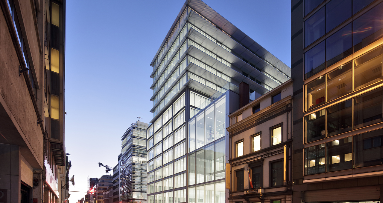 An office building operating using zero fossil energy